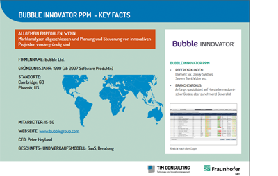 Product roadmap software study – Bubble PPM Software
